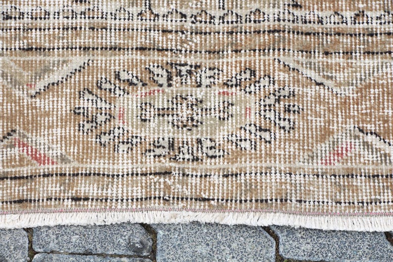 Turkish Large Rug 6.3x9.5 Ft (191x289 Cm), Vintage Brown Floral Rug ...