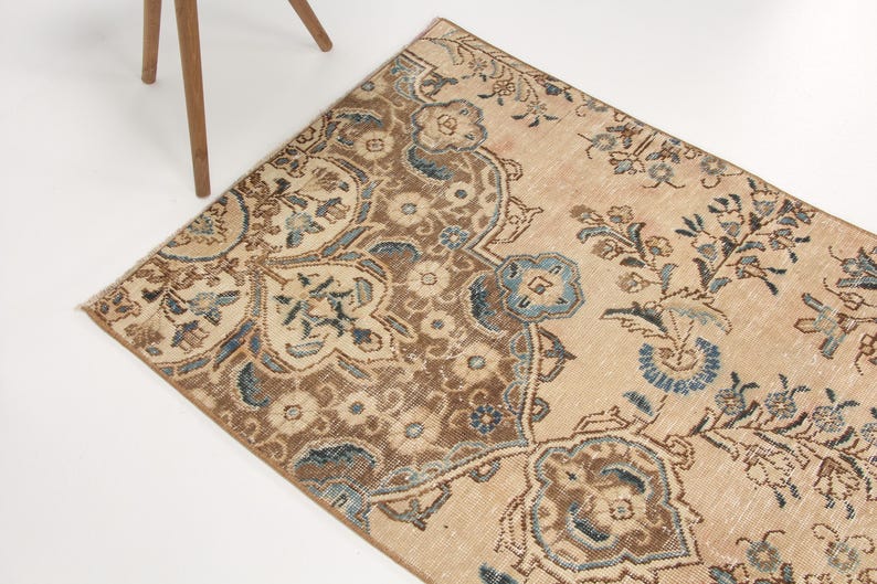 Vintage Turkish Small Rug 2.7x4.8 Ft, Brown Southwestern Rug Wool - Etsy