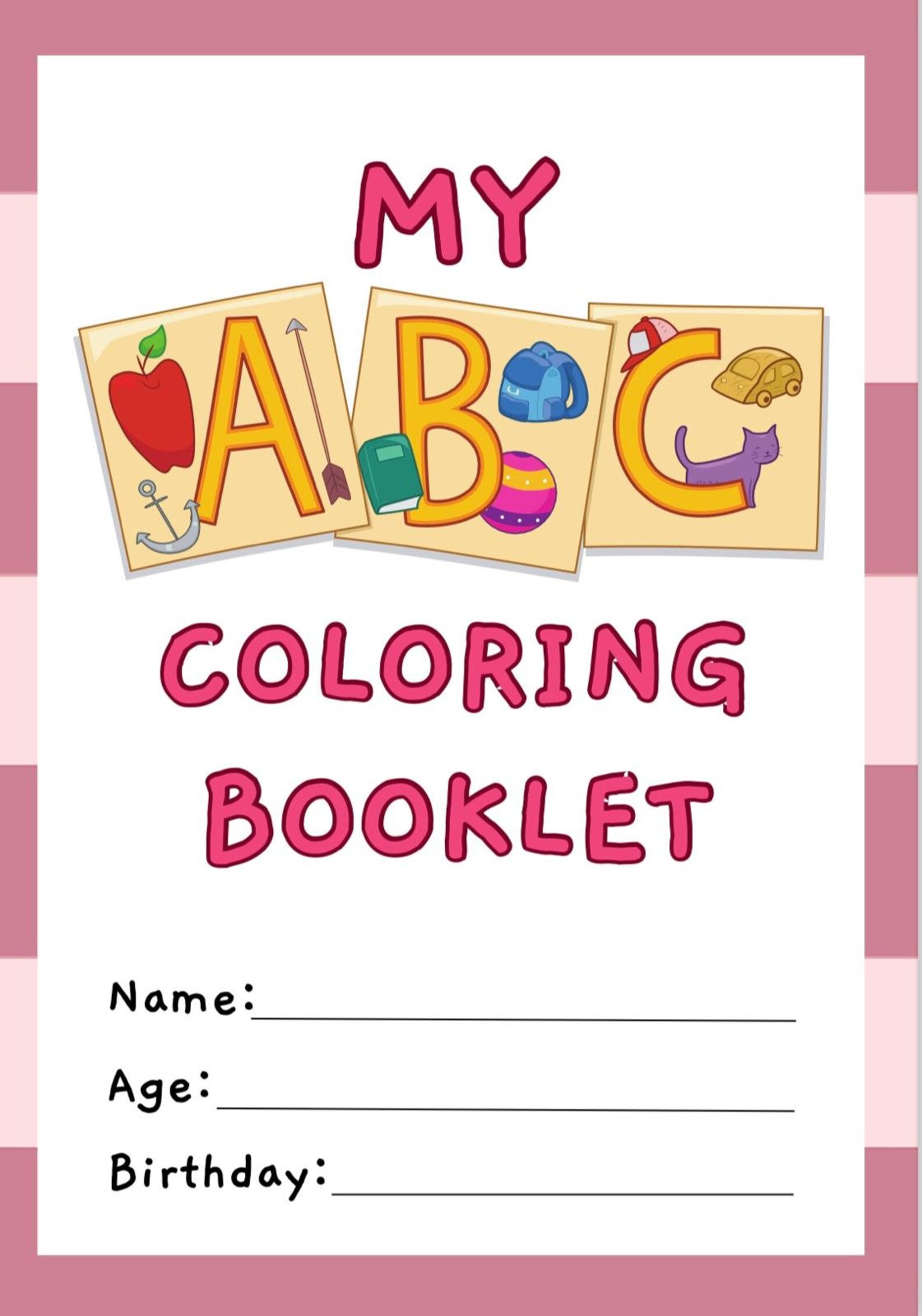 ABC Colouring Book (printable) - Etsy