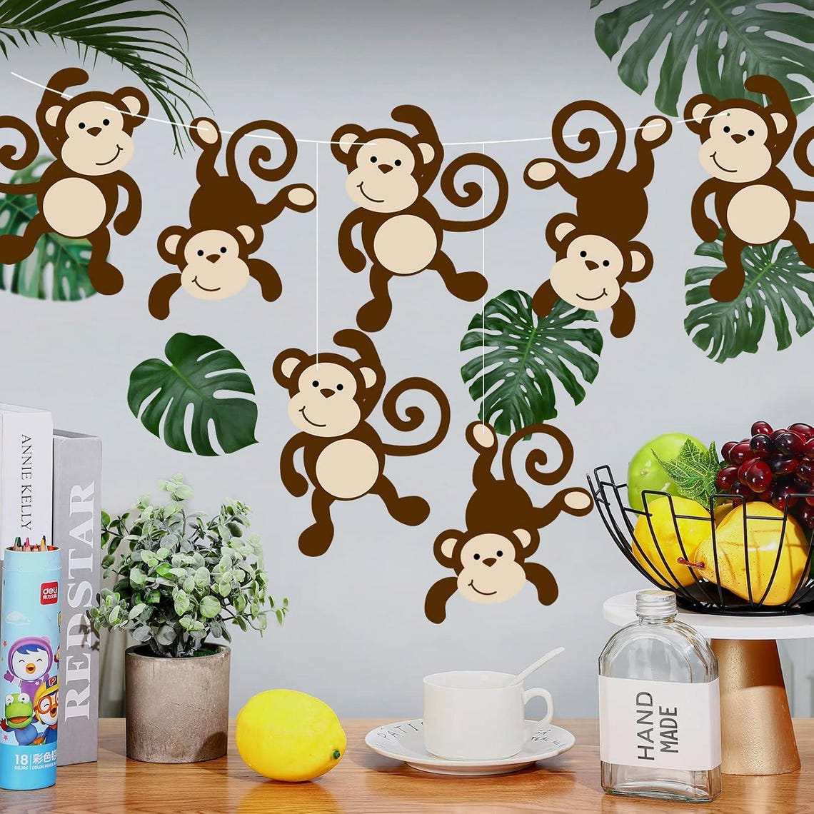 Monkey Cutouts Jungle Party Decorations Monkeys Birthday Party Supplies ...