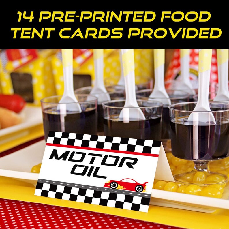 Race Car Bar Decorations Racing Car Birthday Party Decor Kit Pit Stop ...
