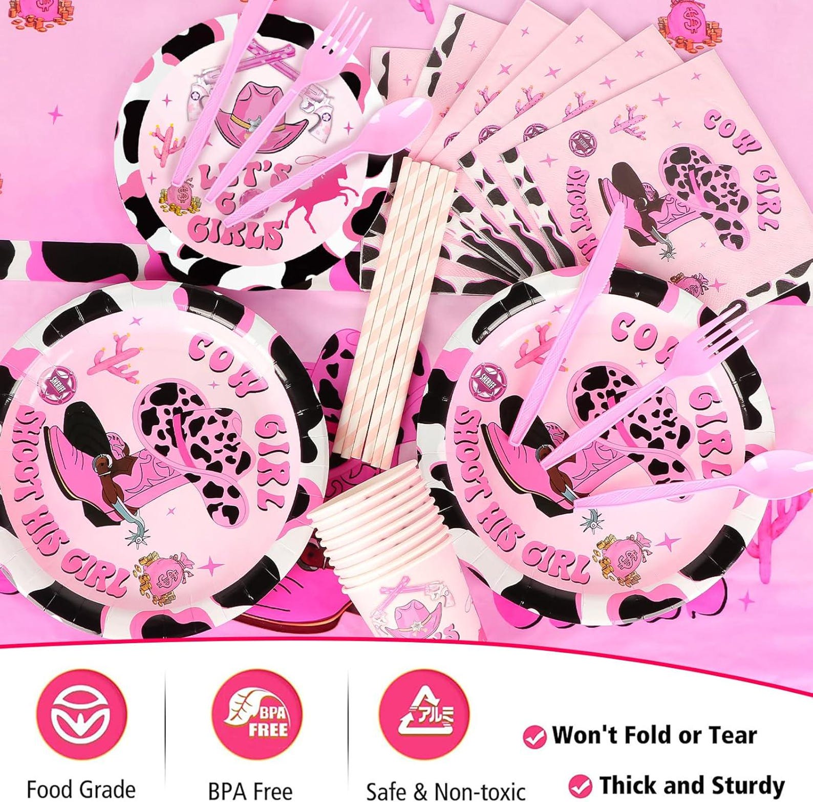 Cowgirl Themed Party Decorations, Disco Cowgirl Party Supplies Include ...