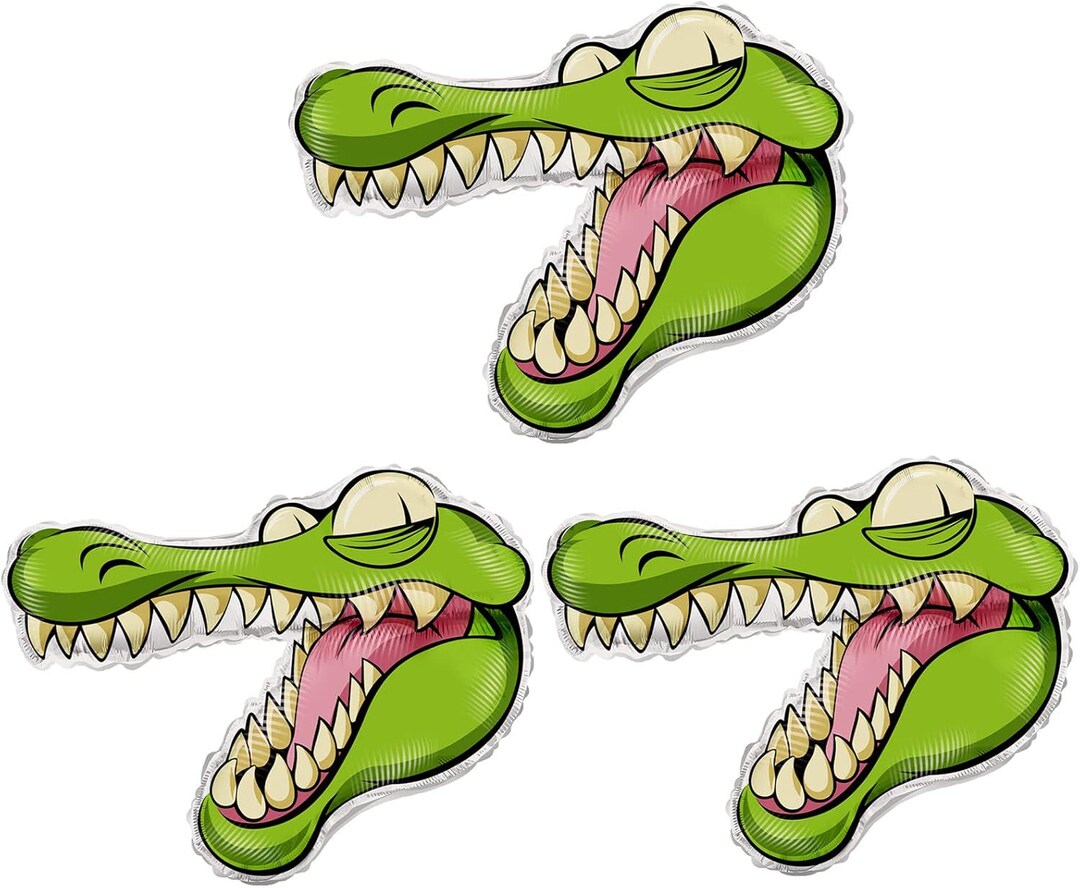 Crocodile Foil Balloons: Alligator Birthday Party Decorations (3 Pieces ...