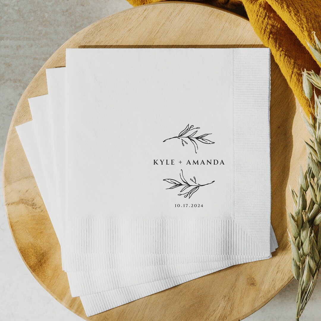 Custom Wedding Reception Dinner Napkins Personalized Wedding Table ...