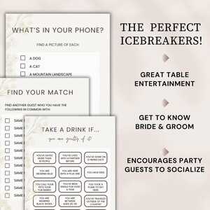 Printable Wedding Games Bundle Template Editable Wedding Reception ...