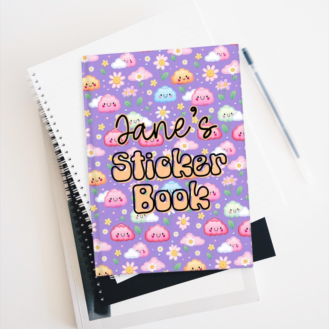 Personalized Sticker Book, Blank Journal for Sticker Collection ...