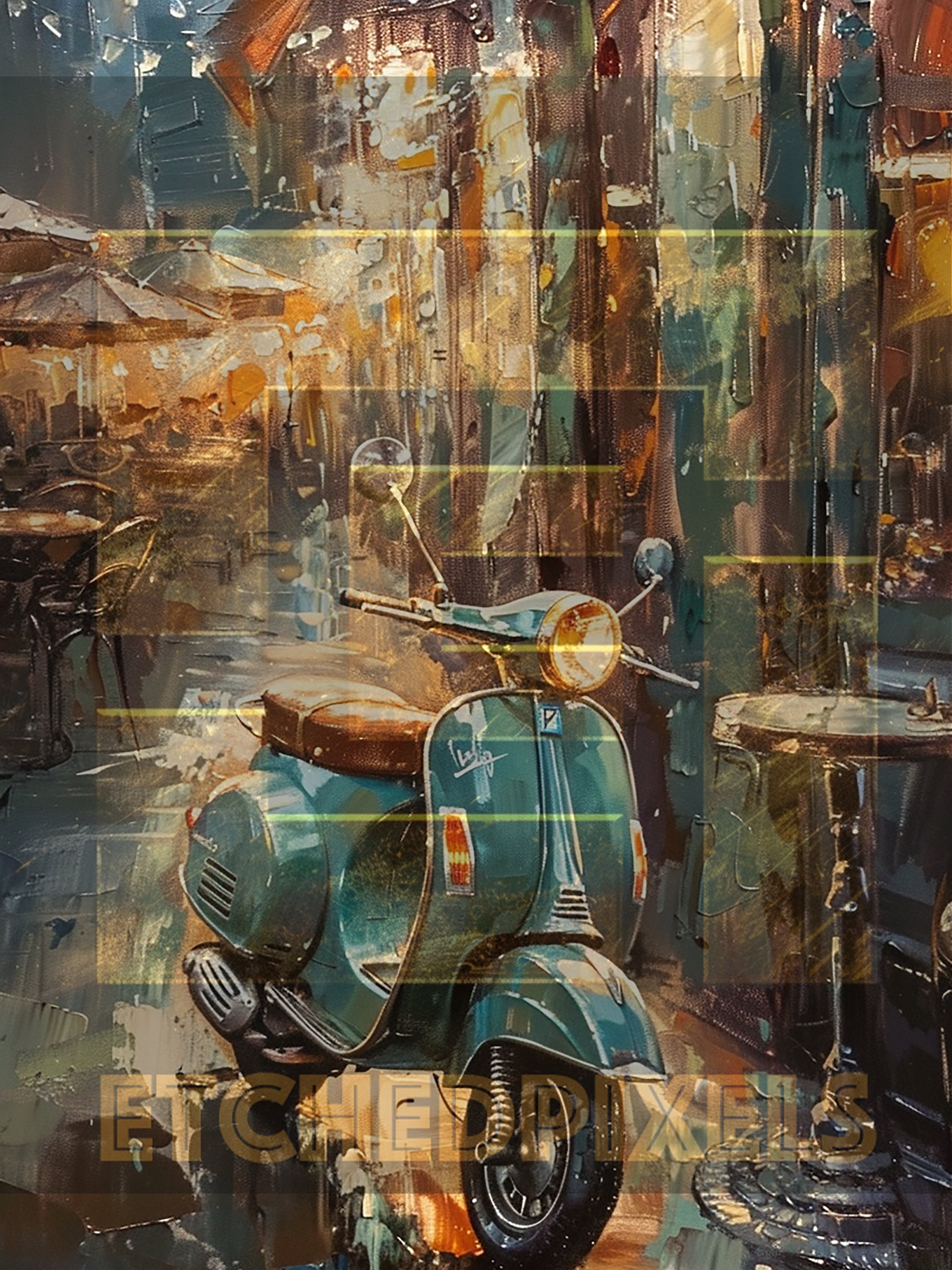 Scooter, Roller, Vintage, Oil, öl, 300dpi, Png, Digital, Road, Street ...