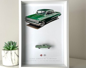 3D Framed Car Wall Art Chevrolet Camaro Model Car Artwork | Automotive ...