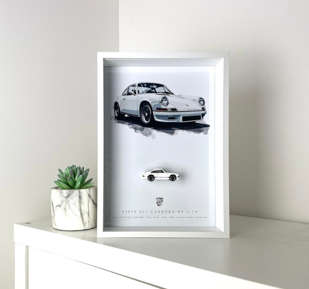 3D Framed Custom Car Wall Art Porsche 911 RS Artwork | Motorsport Art ...