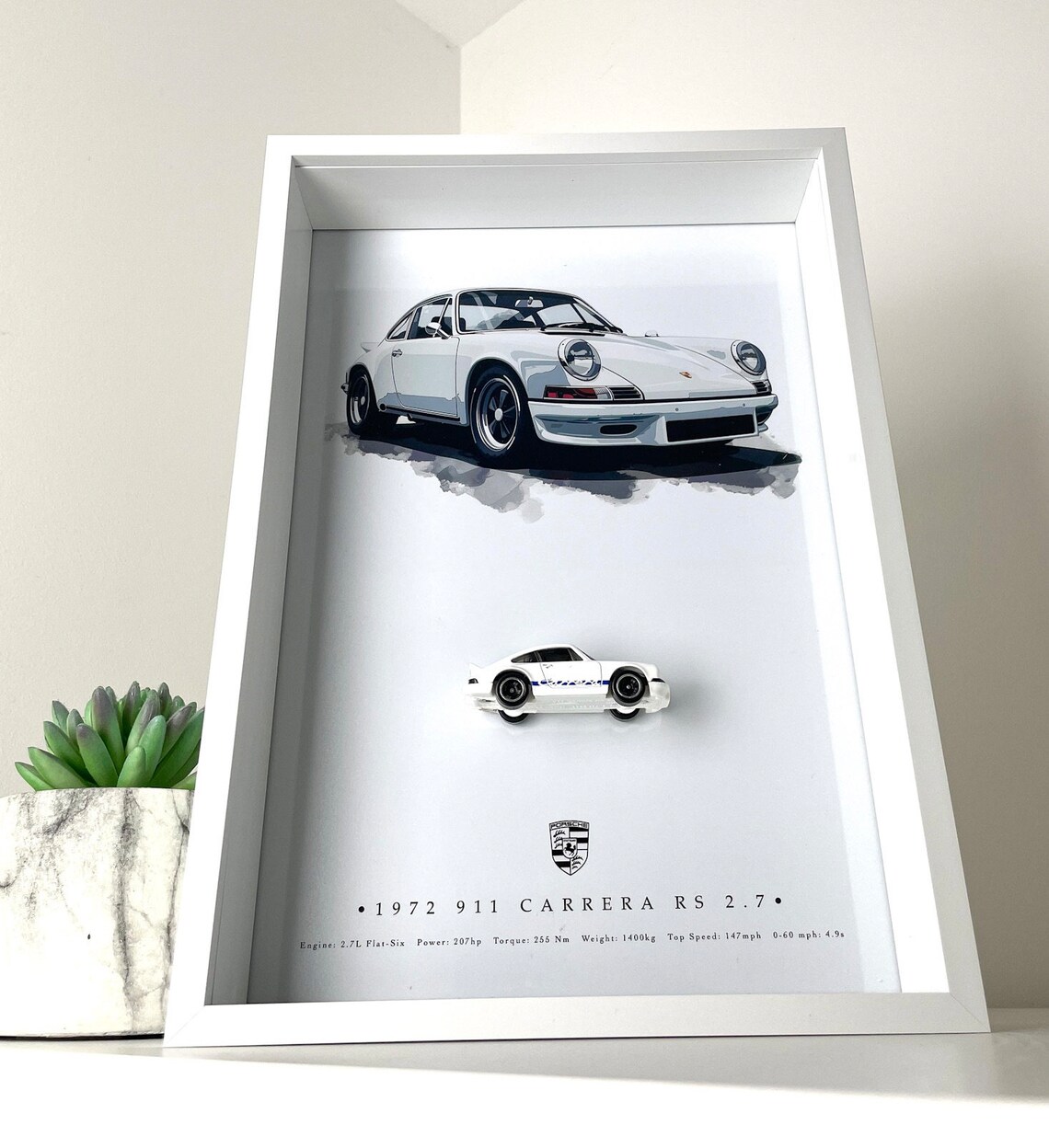 3D Framed Custom Car Wall Art Porsche 911 RS Artwork | Motorsport Art ...