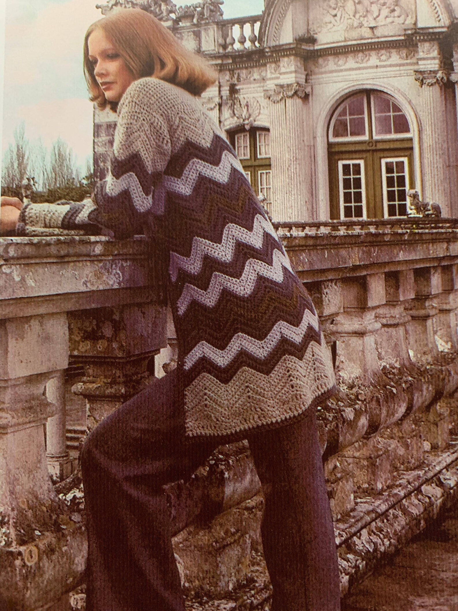 Vintage Crochet Chevron Jacket Coat Pattern . Sizes 6-16 PDF Instant ...