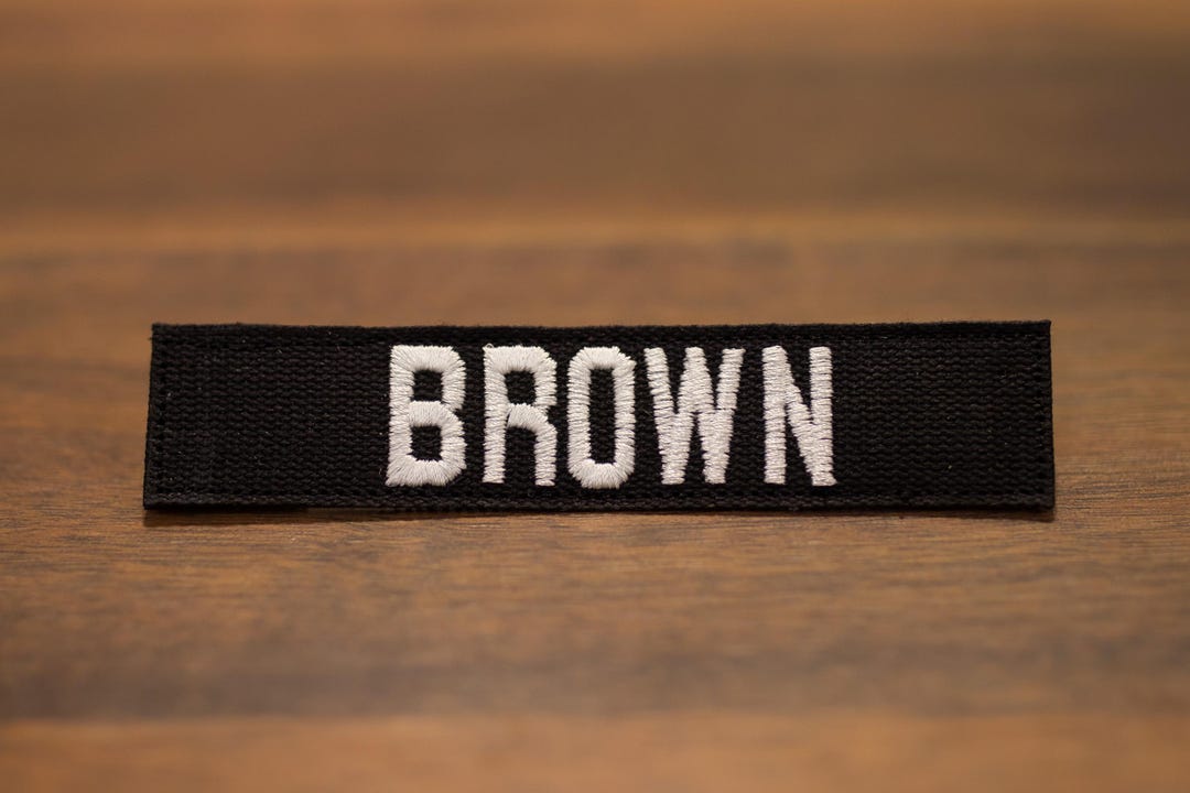 Custom Military, Officer, Style Name Tape, Black, Hook Fastener ...