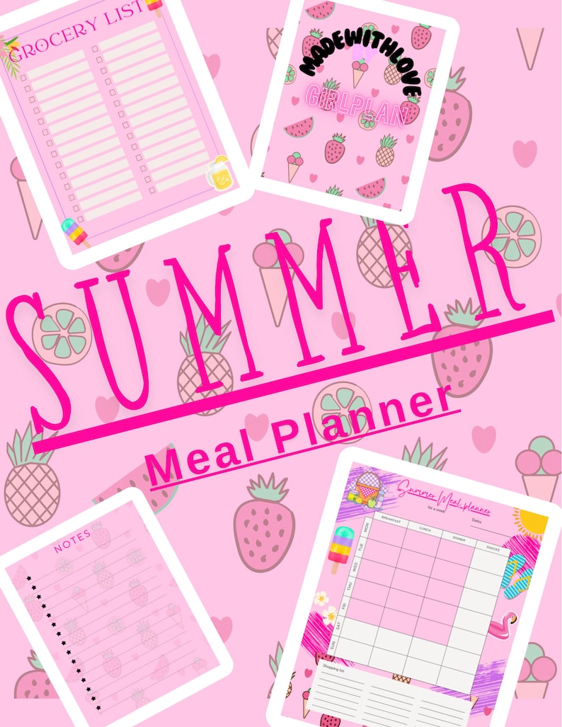 Summer Meal Planner - Etsy