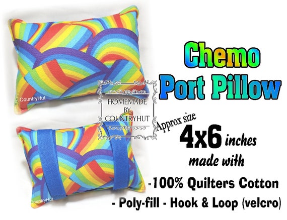 RAINBOW colors / Cancer Awareness / PORT-A-CATH pillow | Etsy