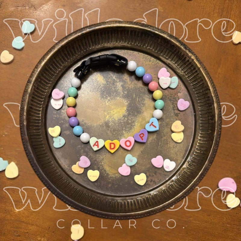 Candy Heart Dog Necklace - Etsy