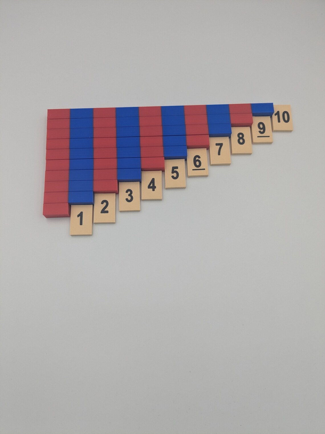 Red and Blue Number Rods and Number Tiles Set - Educational Learning ...
