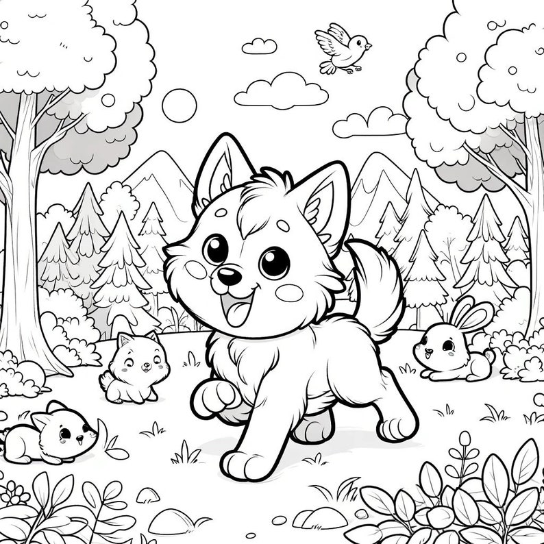 My Animal Coloring Book - Etsy