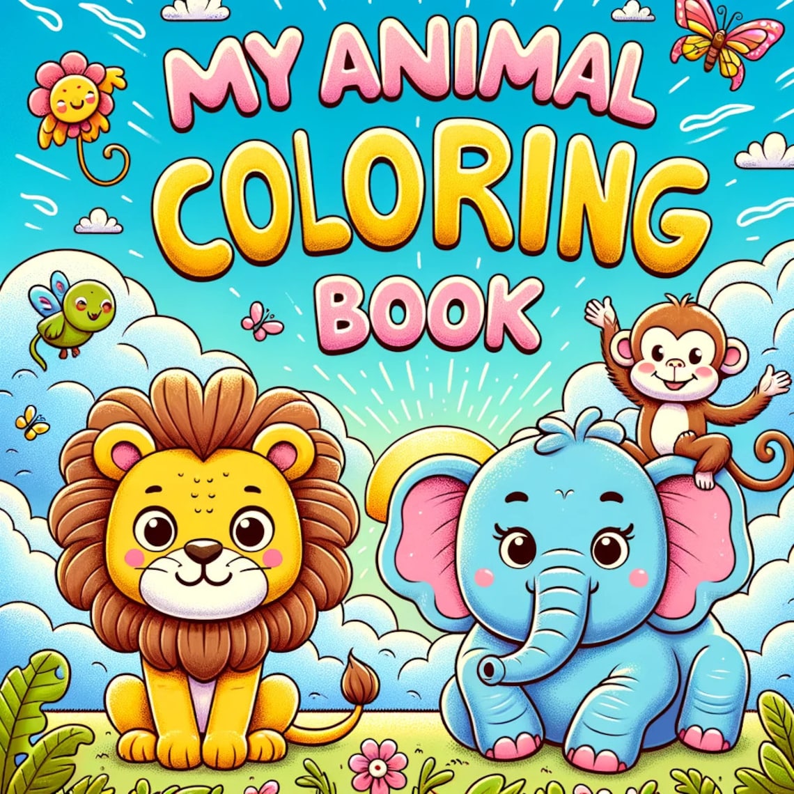 My Animal Coloring Book - Etsy