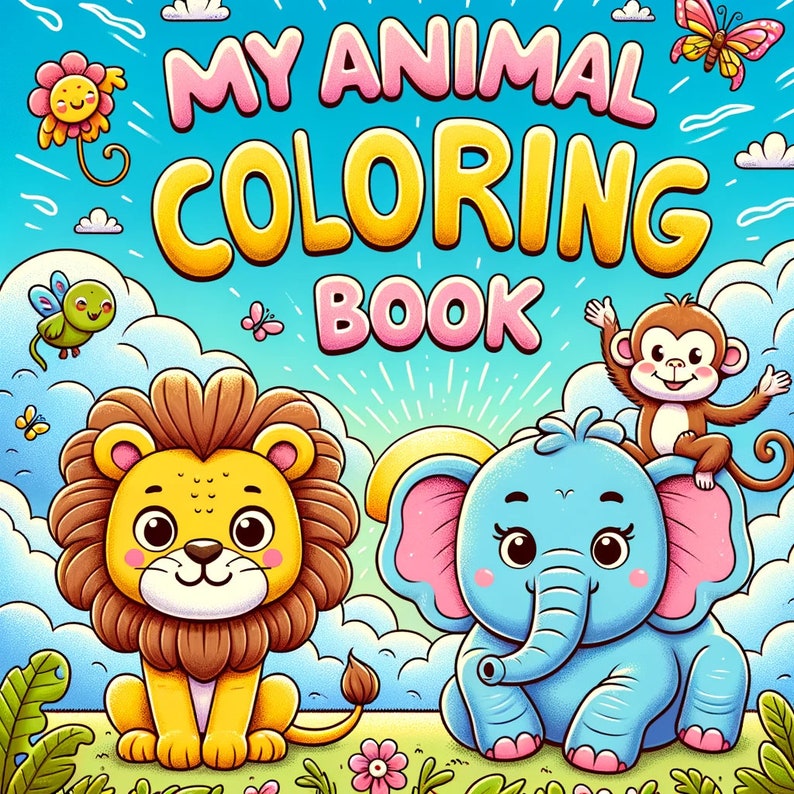 My Animal Coloring Book - Etsy