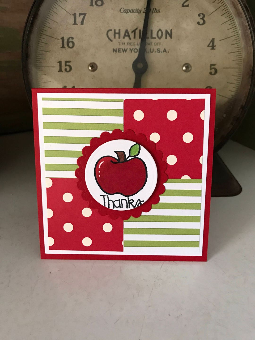 Thanks Apple Teacher Appreciation Card - Etsy