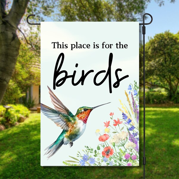 Hummingbird Flag for House - Etsy