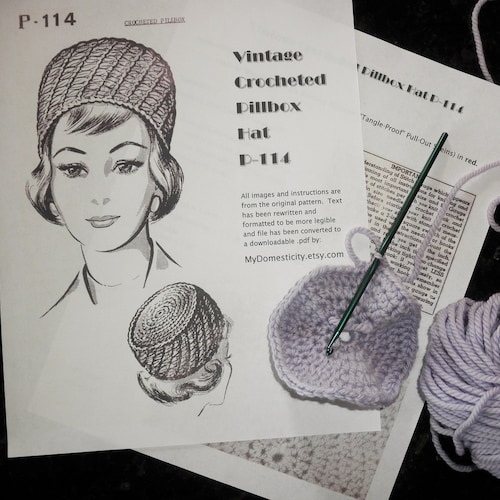 Crochet Pillbox Bubble Hat Pattern - Etsy