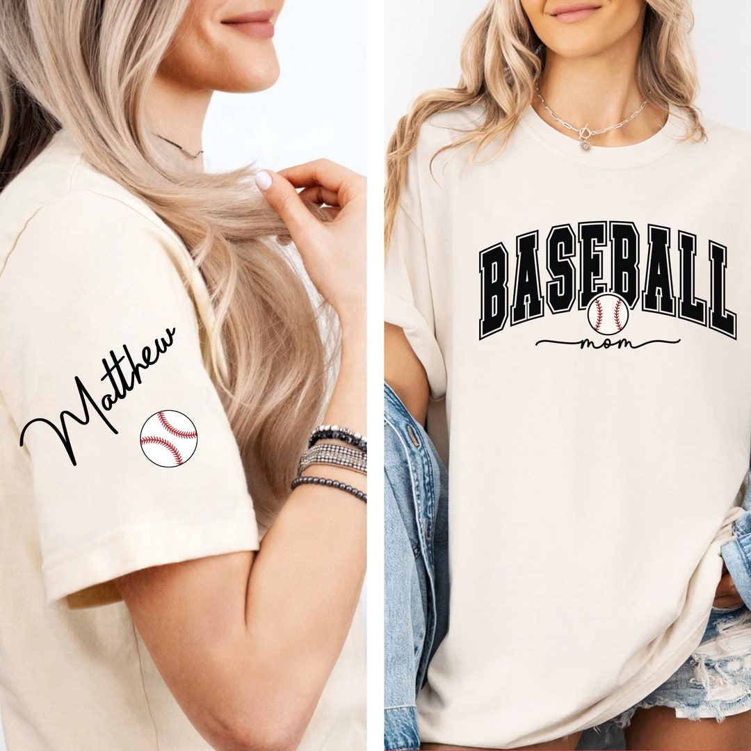 Custom Name Baseball Mom Shirt, Personalized Baseball Mom T Shirt ...