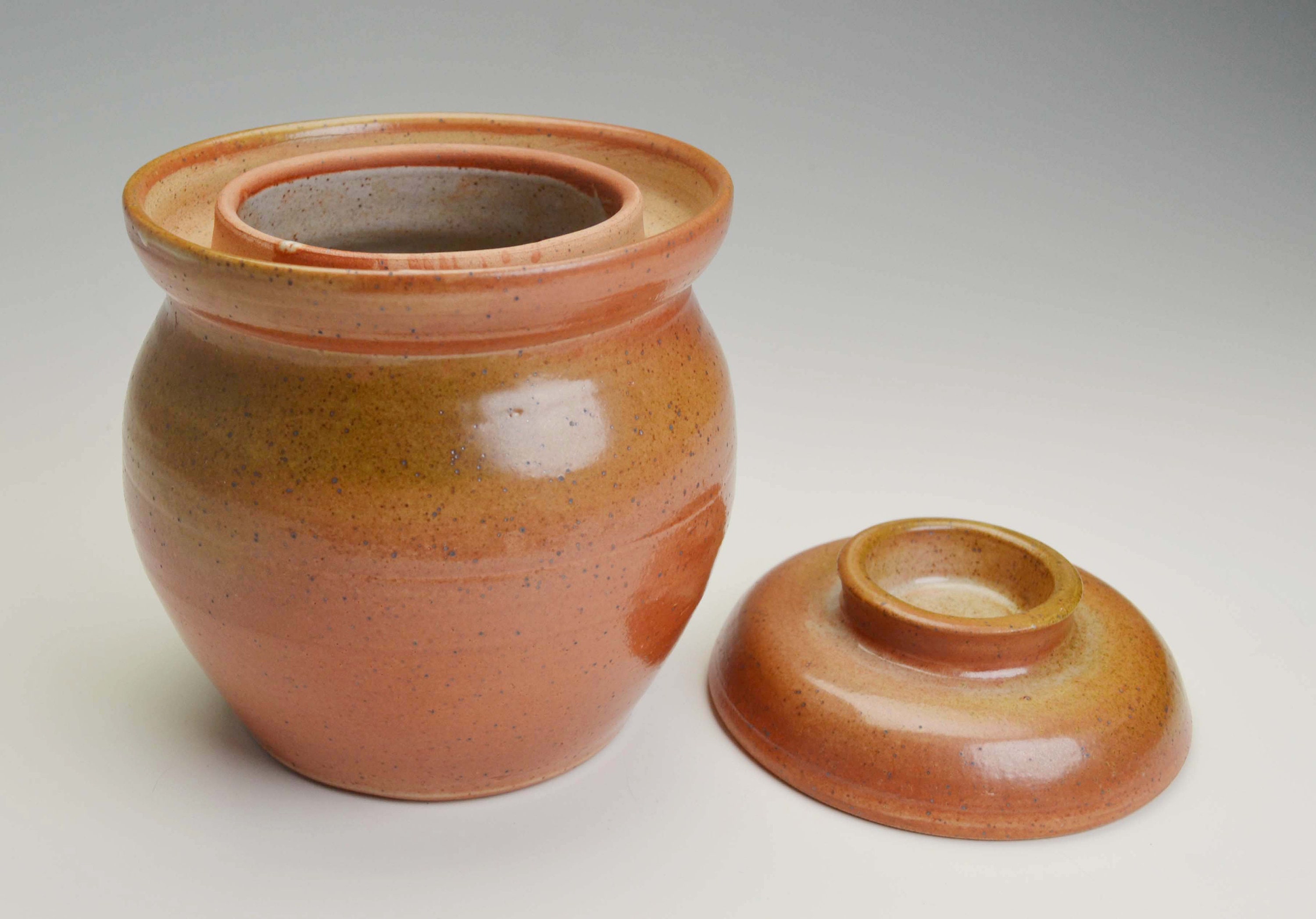 Fermentation Fermenting Pottery Crock Stoneware 1.5 Liter Sauerkraut ...