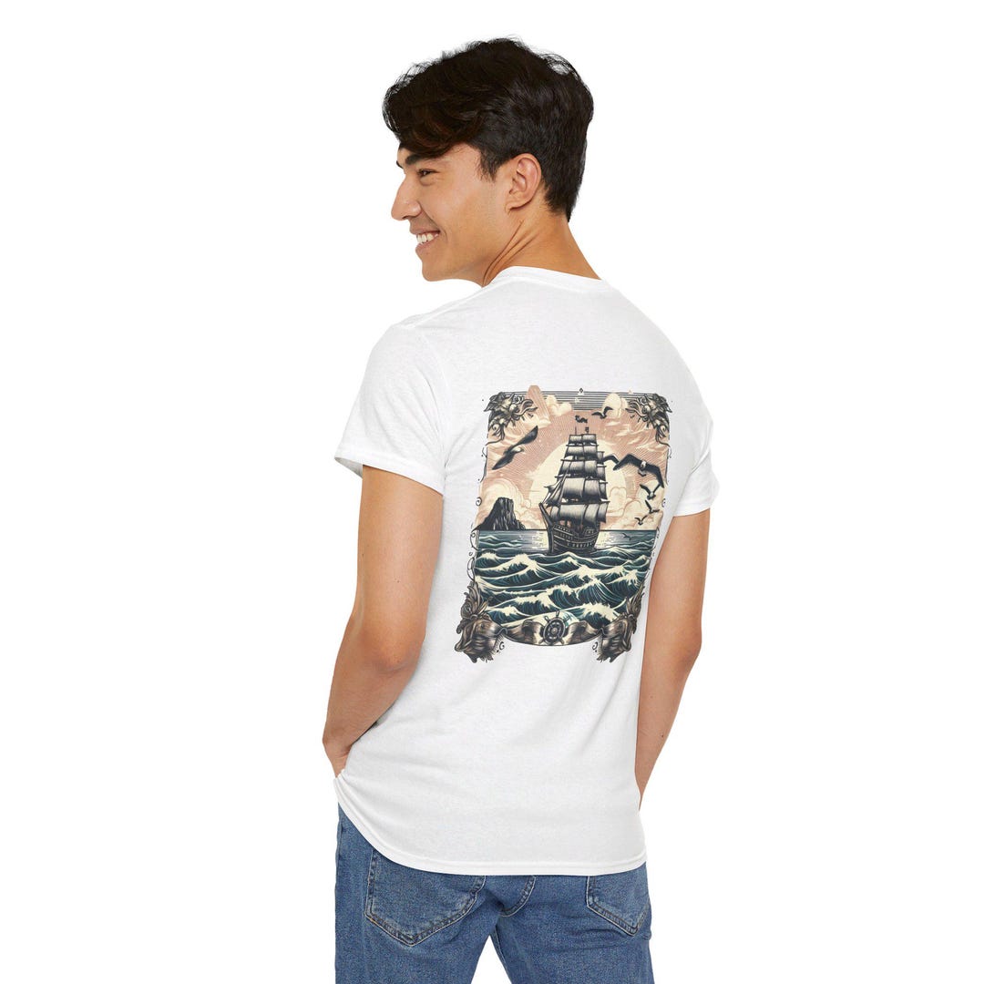 Unisex Pirate Ship Tshirt - Nautical Adventure Design, Nautical Apparel ...