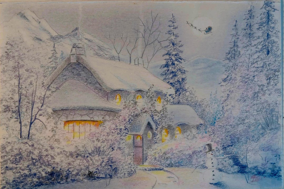 Color Pencil, Christmas Cards, Art, Hand Crafted , Greeting Cards ...