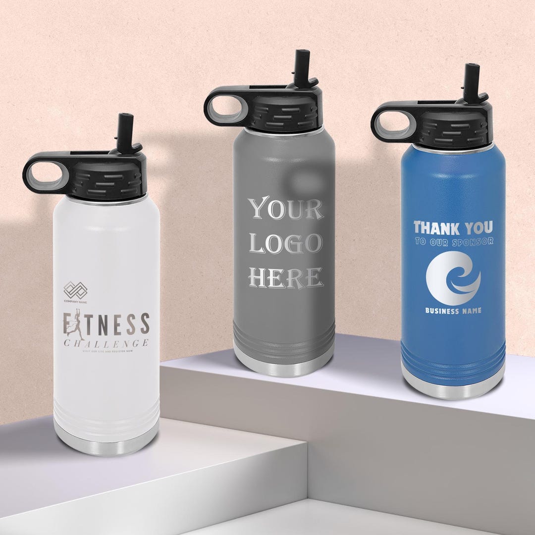 Customized 32oz Water Bottle, Marketing Gift for Marketer, Advertiser ...
