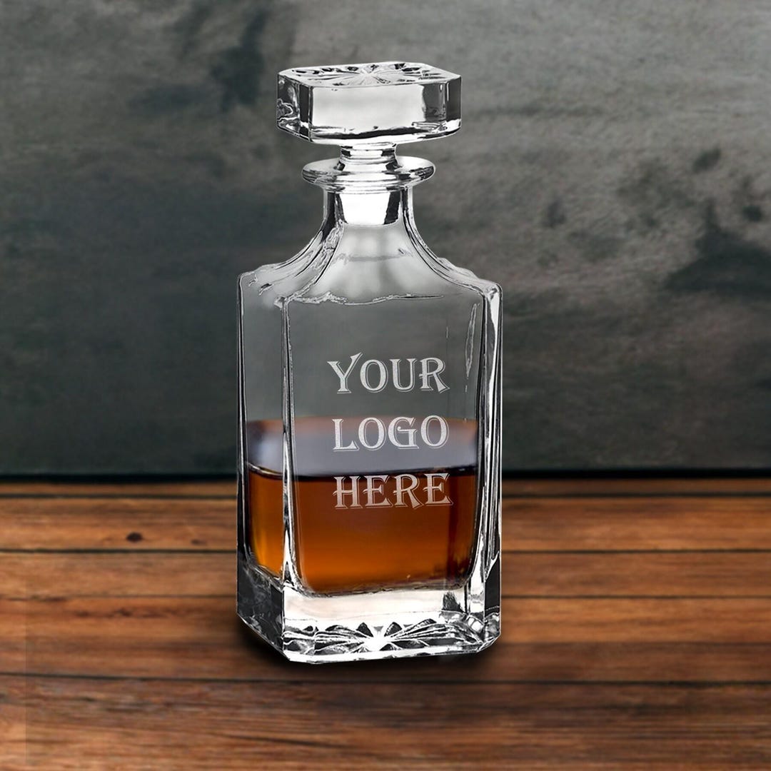 Custom Engraved Whiskey Decanter 750ml Glass Liquor Decanter for ...