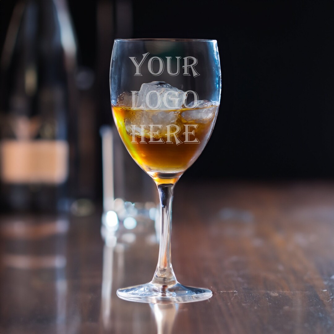 Custom Wine Glass, Corporate Event Gift, Personalized Stemmed Wine ...