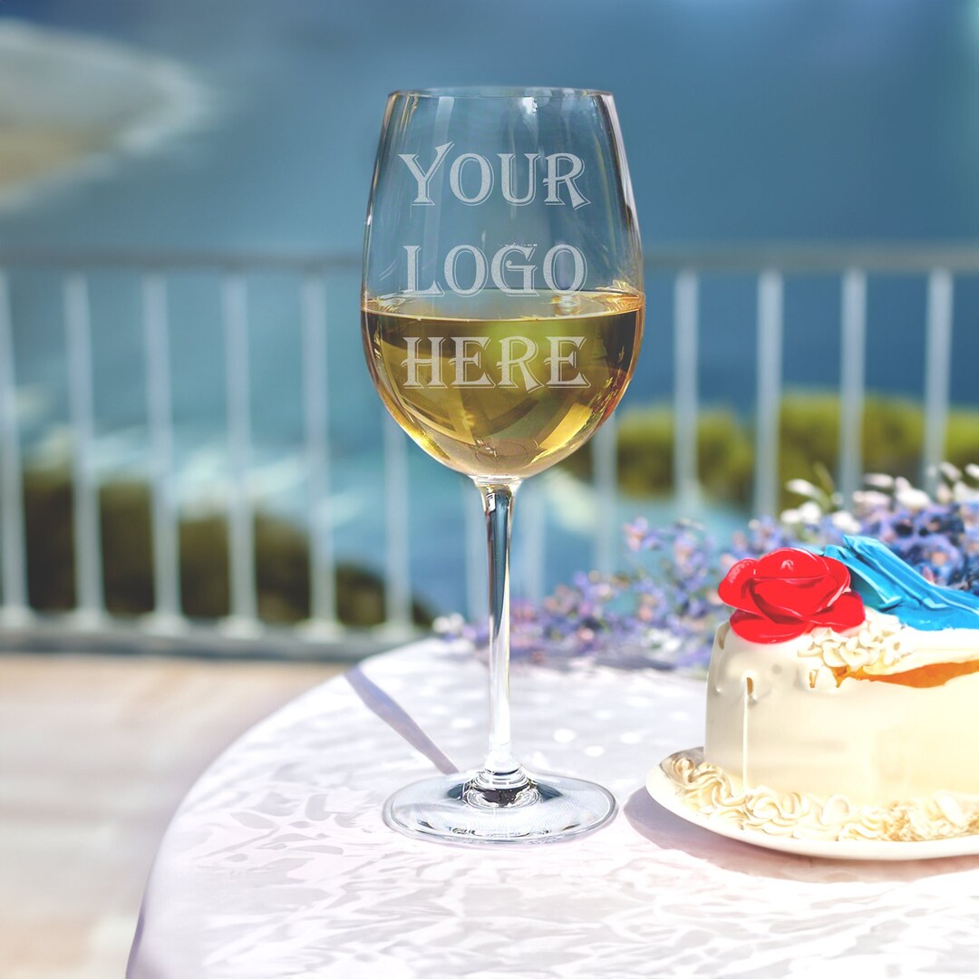 Personalized Your Logo Wine Glasses, Custom Wine Glass 19oz Wedding ...