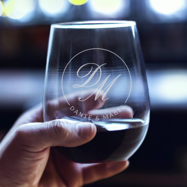Custom Your Logo 15oz Stemless Wine Glasses Bulk, Personalized Wine ...