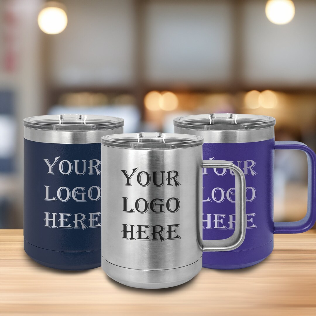 Custom Engraved Coffee Cup Logo Tumbler Employee Gift, Personalized ...