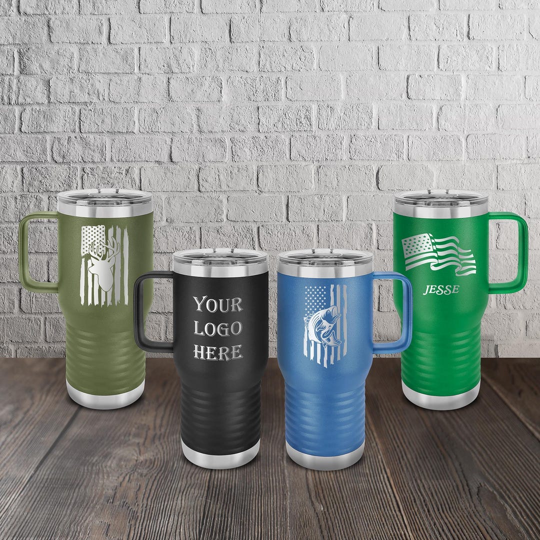20 Oz Custom Travel Mug for Military Engravings, Service Member Pride ...