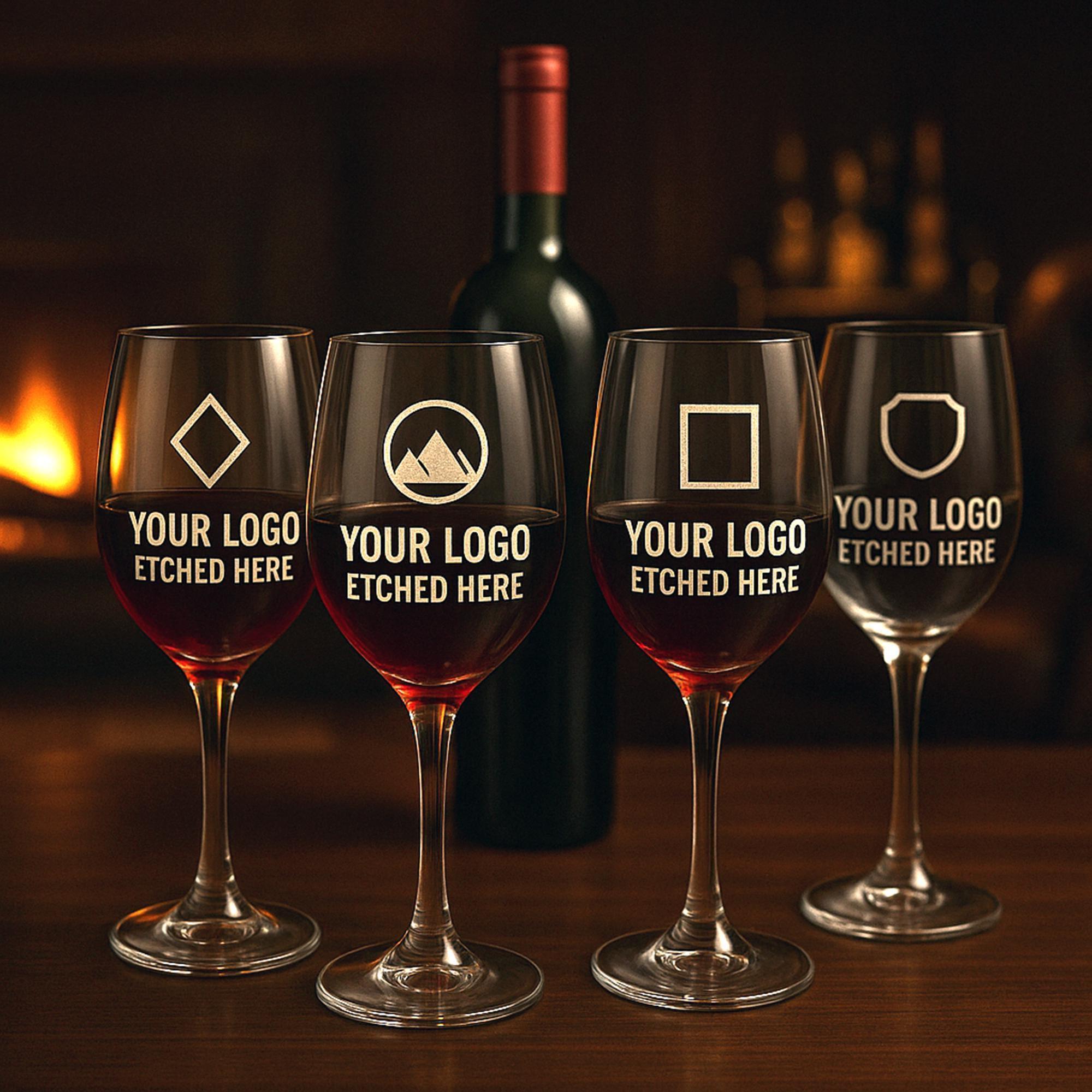 10.5 Oz Wine Glass – Clear Stemware for Business Dinners, Bulk Gifts ...