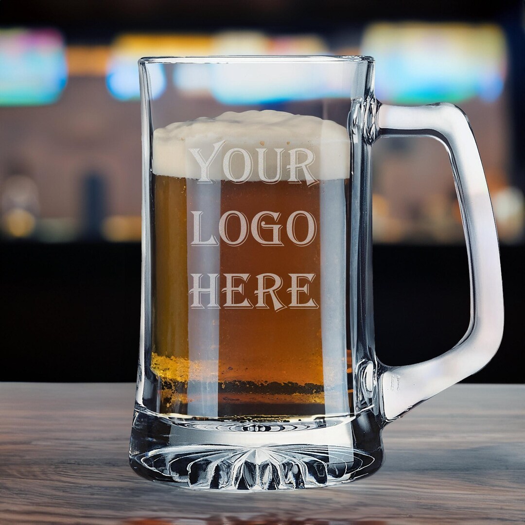 Custom Beer Mug With Handle 14 Oz Corporate Gift, Personalized Beer ...