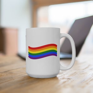Mug 15 Oz, Lgbt Mugs, Community Lgbt Mugs, Rainbow Lgbt Mugs, Lgbt Flag ...
