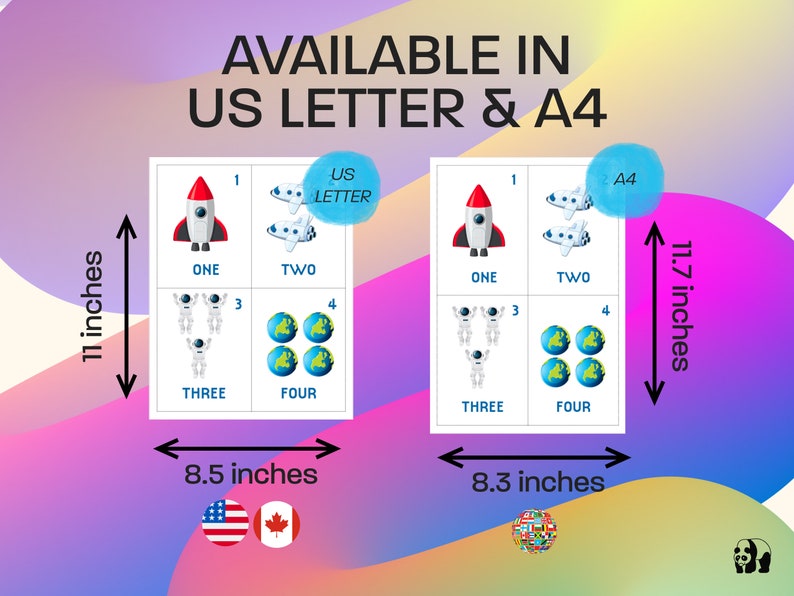Outer Space Printable Learn to Count Preschool Flashcards: 1-10 ...