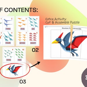 Dinosaur Printable Learn to Count Preschool Flashcards: 1-10 Counting ...