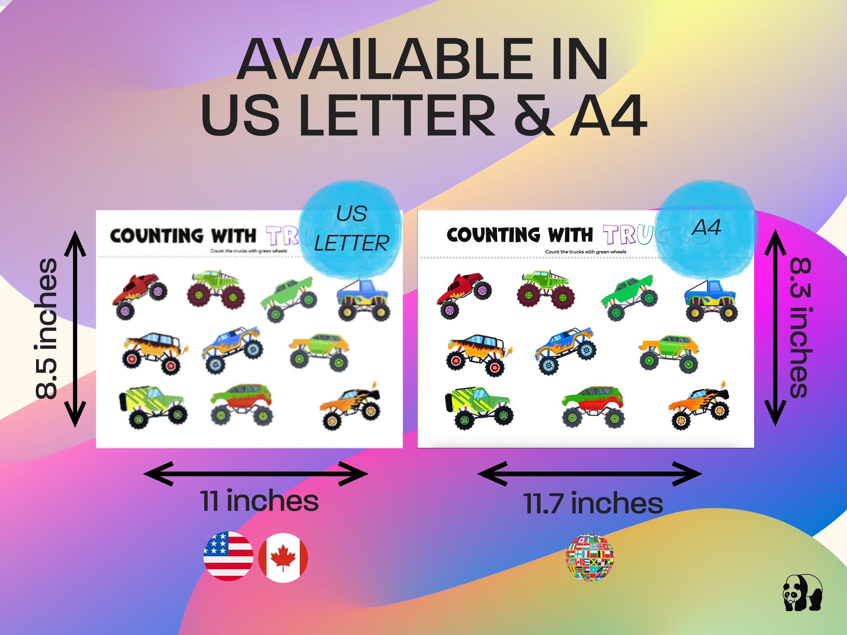 Monster Truck Counting Activity Sheets: Learn to Count 1-10, Print at ...