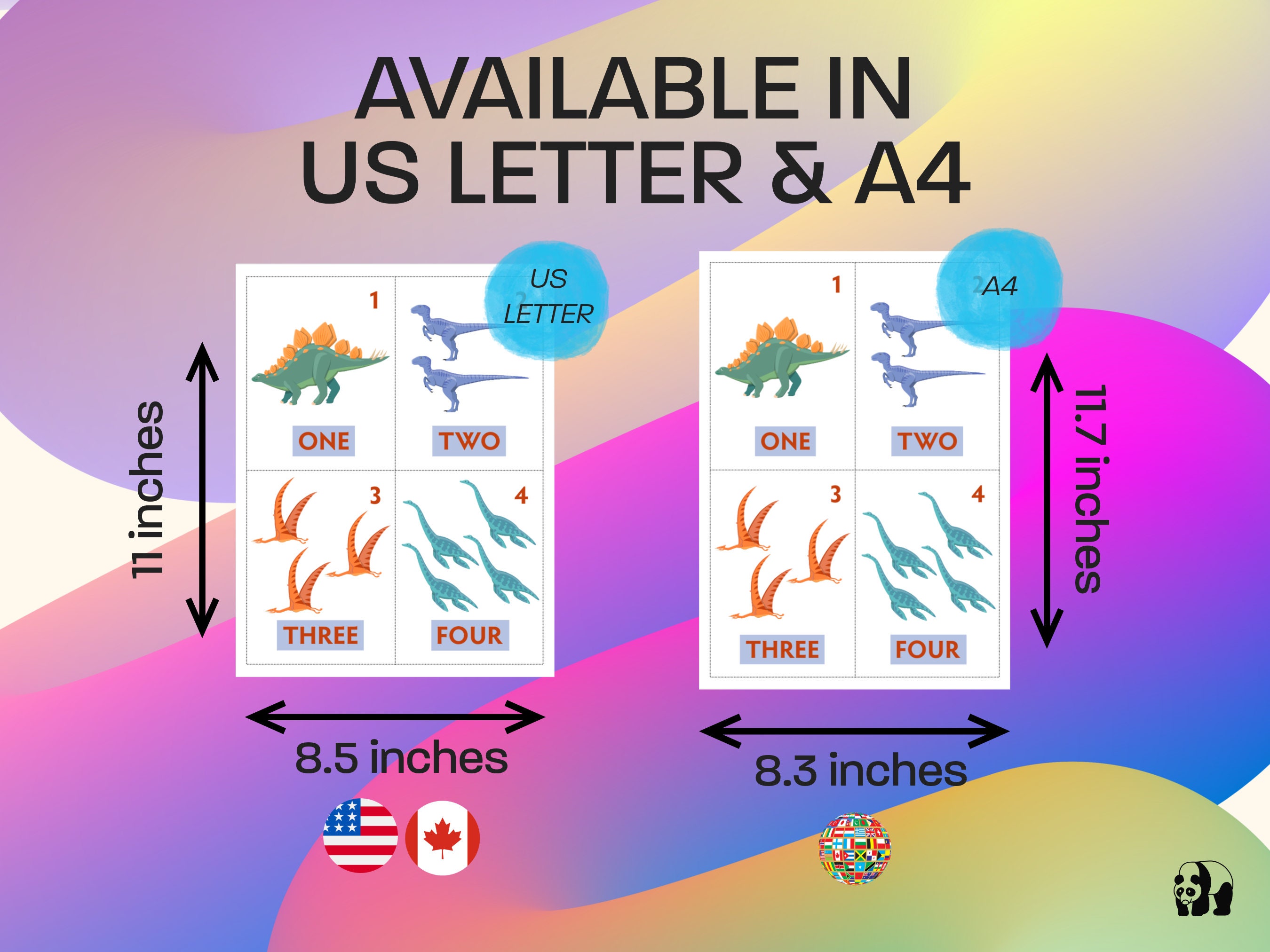 Dinosaur Printable Learn to Count Preschool Flashcards: 1-10 Counting ...