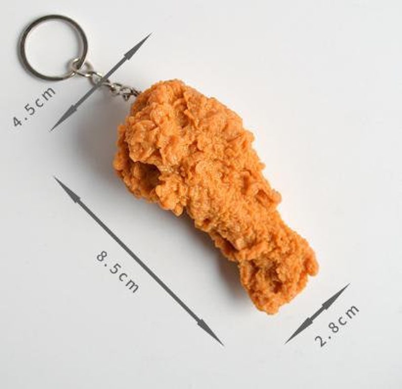 Chicken Nugget, Chicken Drumstick Keychains, Chicken Wing Keychain Fun ...