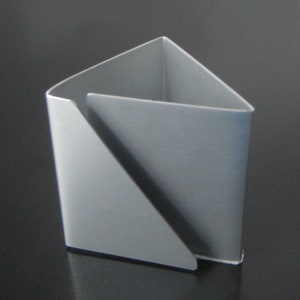 Modern Metal Triangle Asymmetrical Pen/pencil Cup/notepad or Business ...