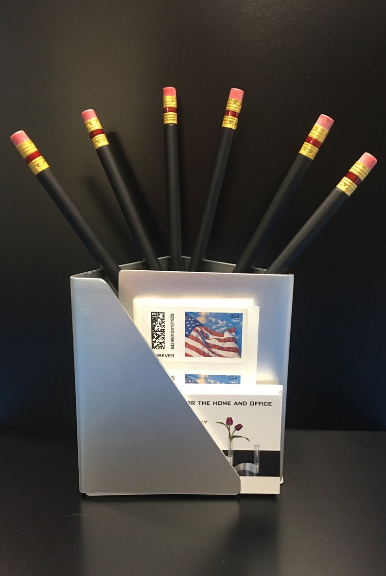 Modern Metal Triangle Asymmetrical Pen/pencil Cup/notepad or Business ...