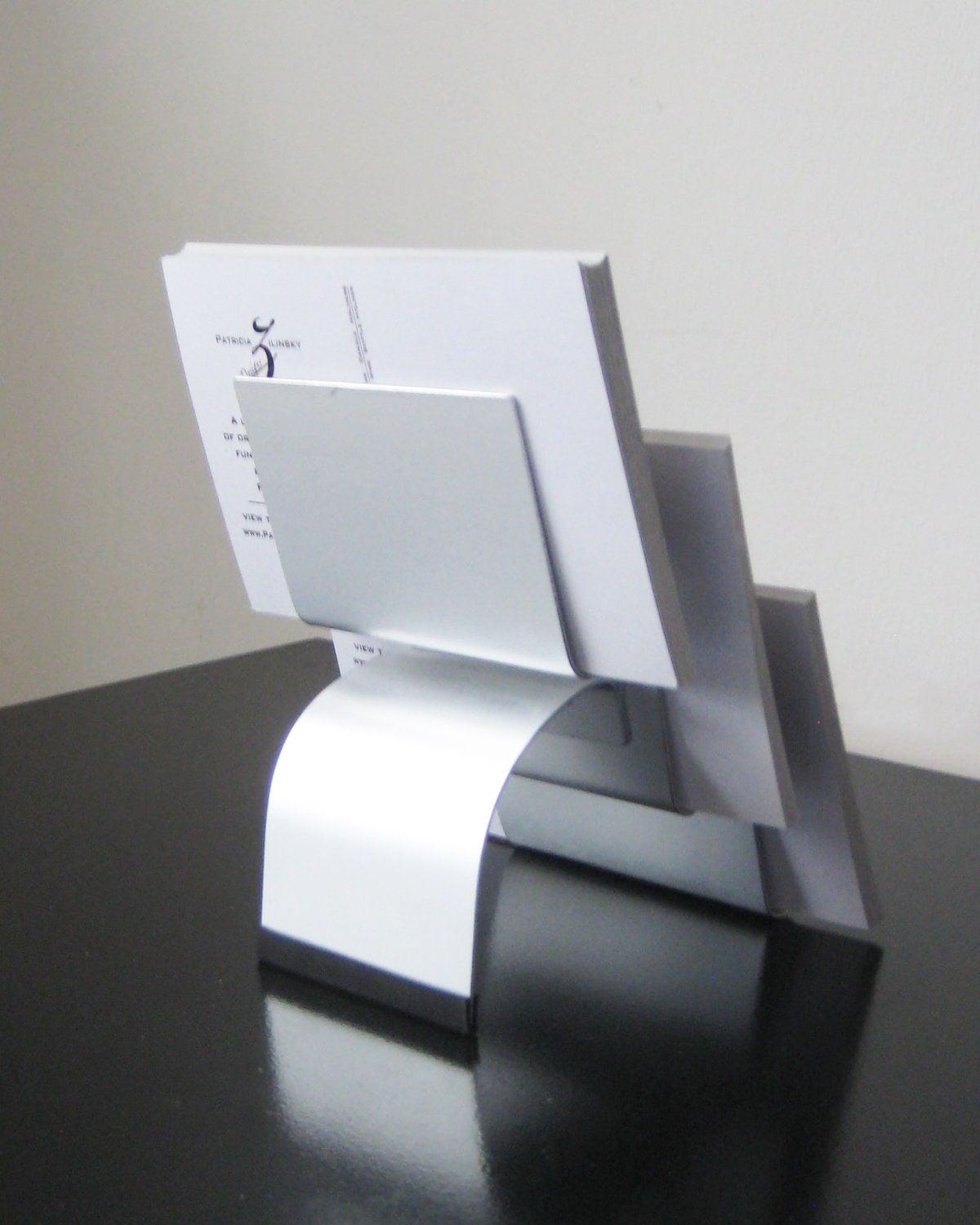 Modern Three Pocket Postcard Holder - Etsy