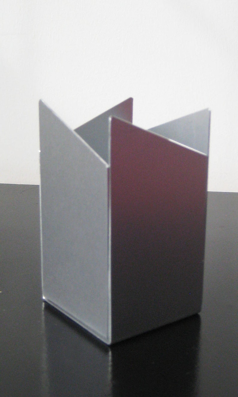 Modern Metal Asymmetrical Square Pen/pencil Cup - Etsy