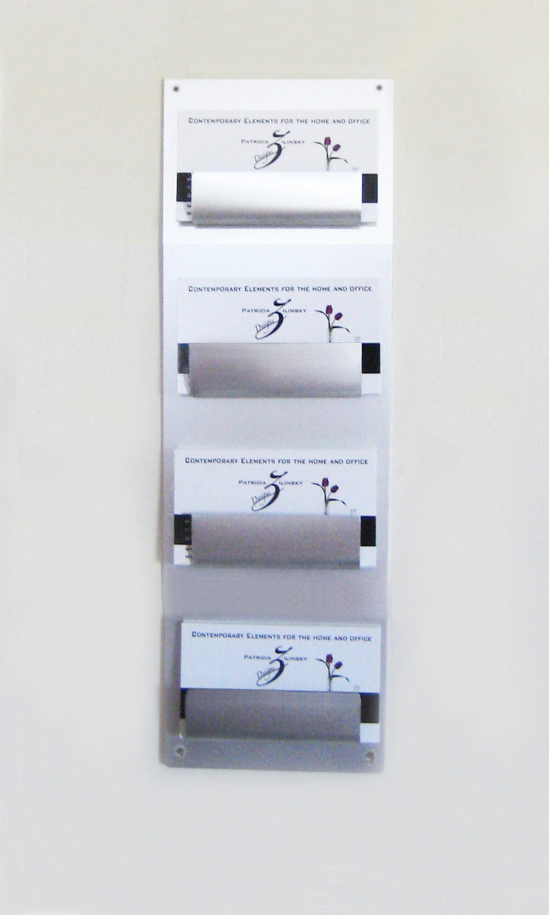 Wall Mount Four Pocket Business Card Holder - Etsy
